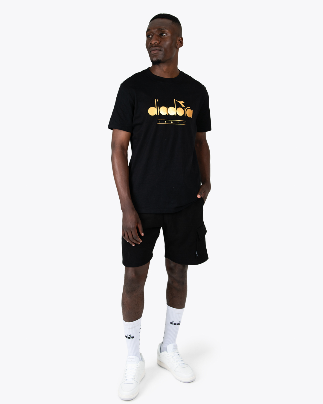 Diadora M Logo Italy Foil 102.1008001 S00073 Black/Gold